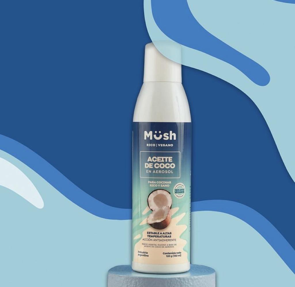 ACEITE DE COCO EN AEROSOL X150ML - MUSH - Queen Energía Saludable